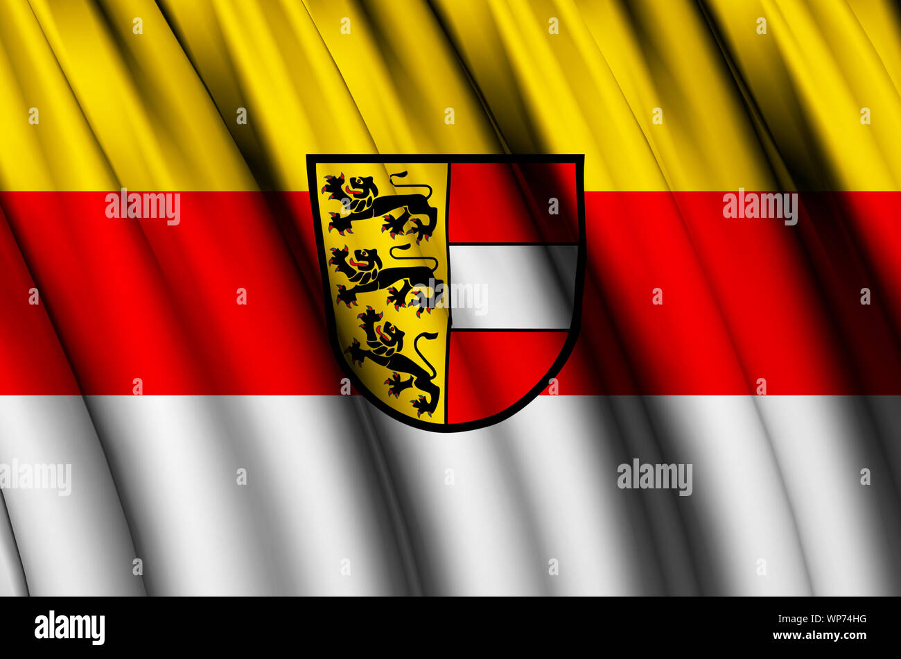 Carinthia waving flag illustration. Regions of Austria. Perfect for ...