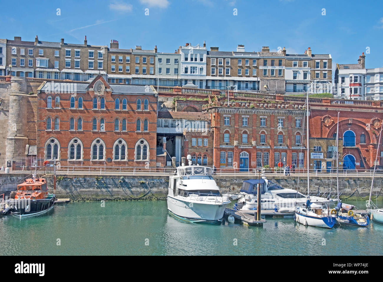Ramsgate Royal Harbour Marina and Front Buildings Kent Stock Photo - Alamy