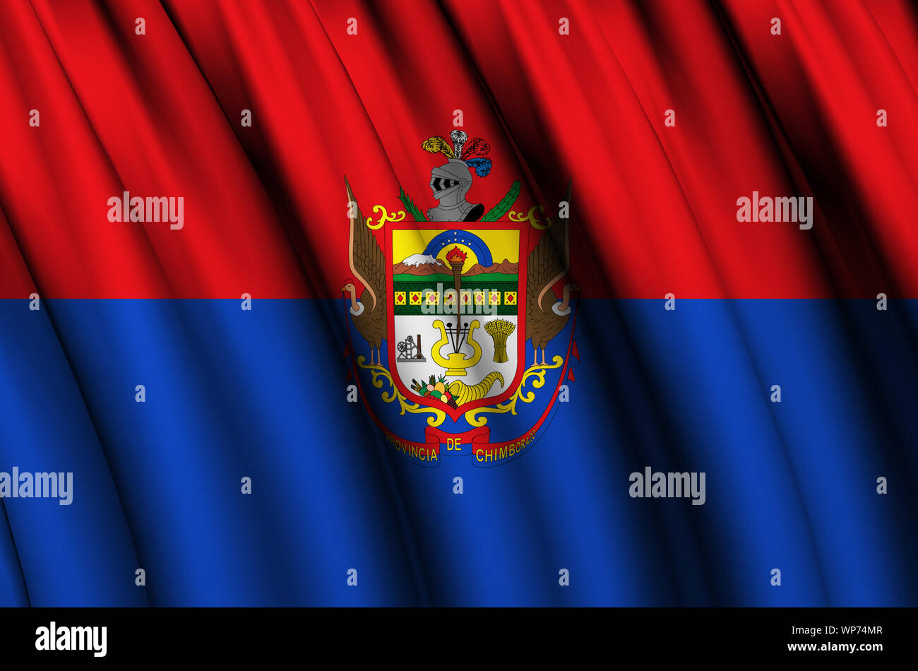 Chimborazo waving flag illustration. Regions of Ecuador. Perfect for ...