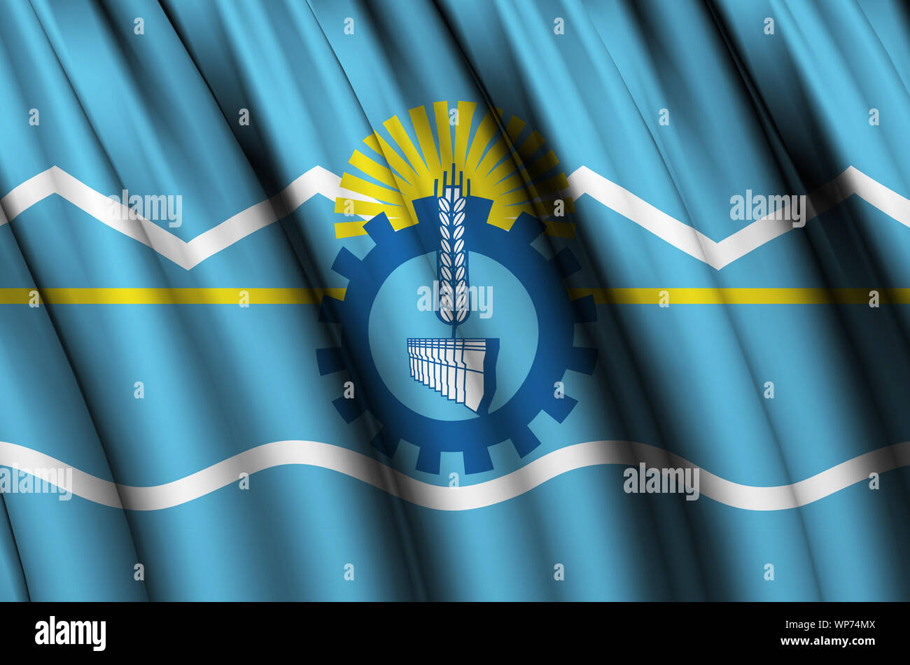 Chubut waving flag illustration. Regions of Argentina. Perfect for ...