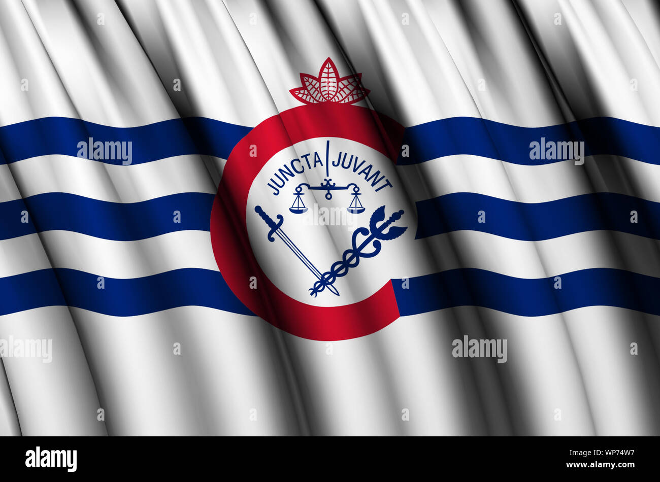 Cincinnati Ohio waving flag illustration. Regions and Cities of the ...