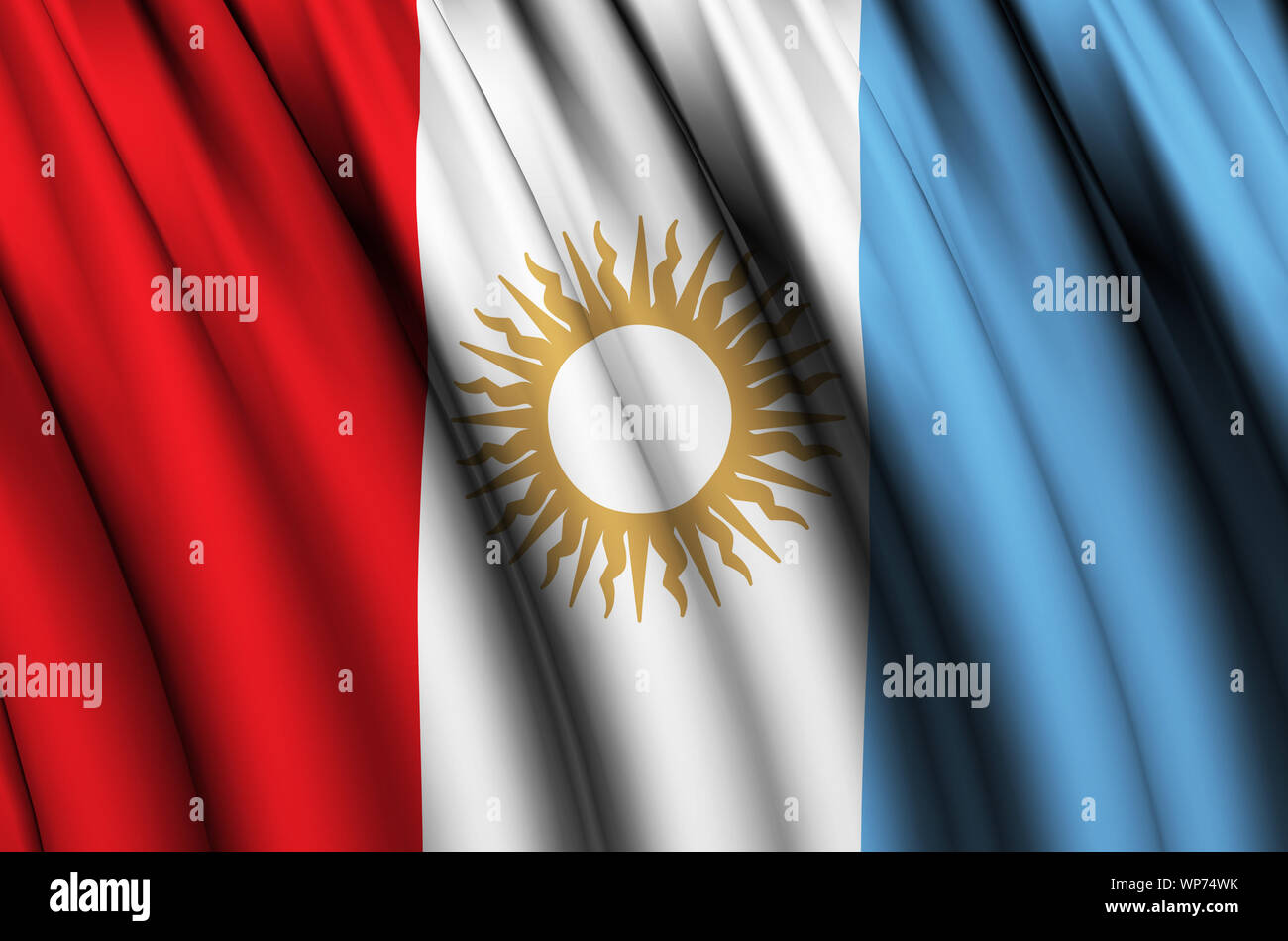 Cordoba waving flag illustration. Regions of Argentina. Perfect for ...
