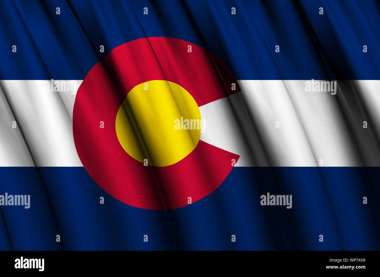 Colorado waving flag illustration. US states. Perfect for background ...