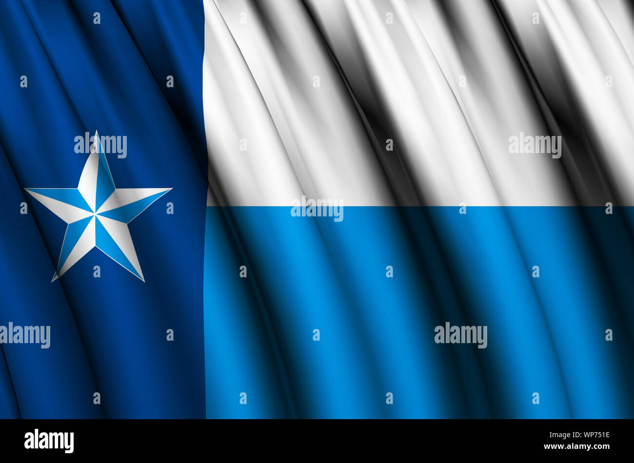 Dallas waving flag illustration. Regions and Cities of the United ...