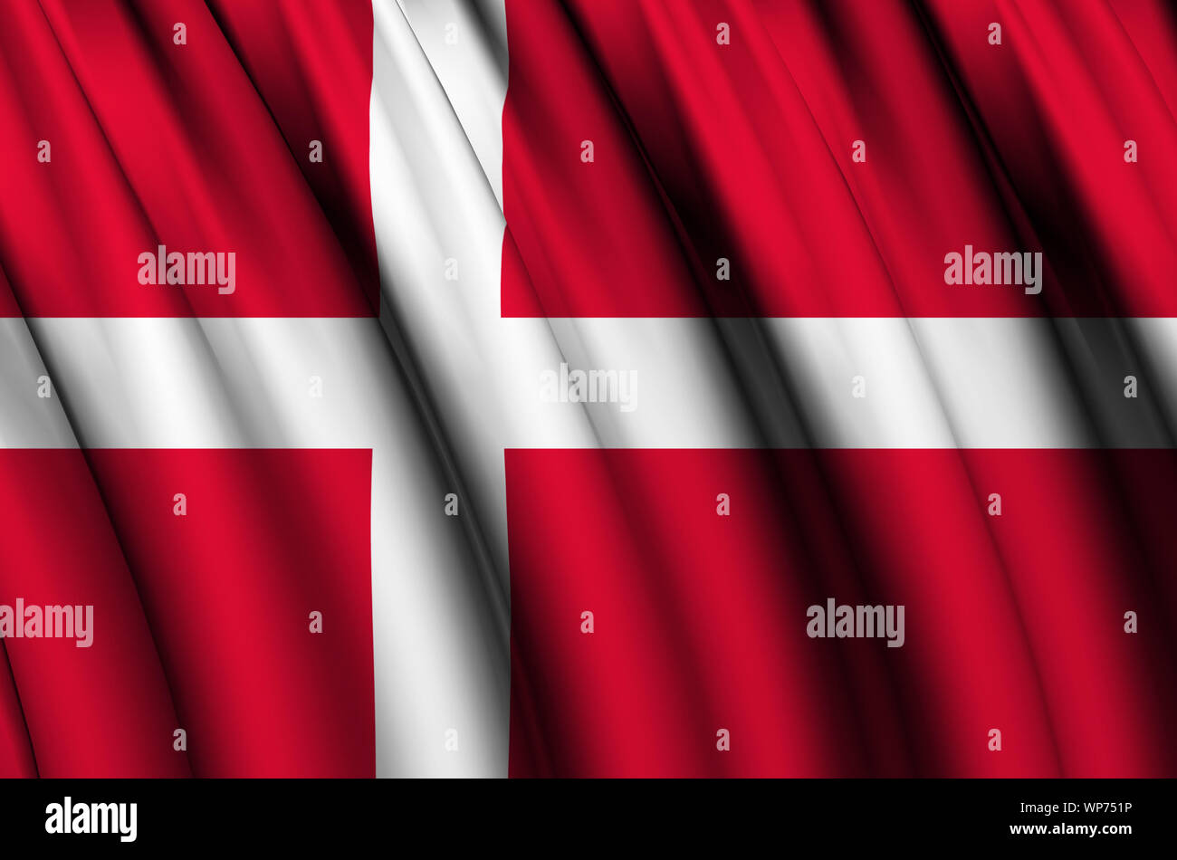 Denmark waving flag illustration. Countries of Europe. Perfect for ...