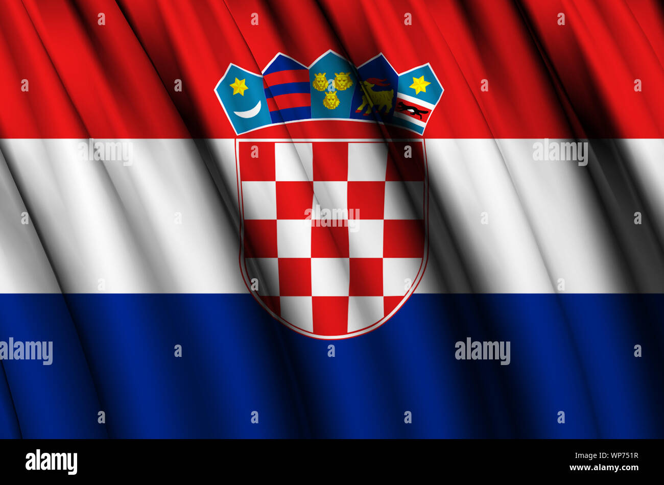 Croatia waving flag illustration. Countries of Europe. Perfect for ...