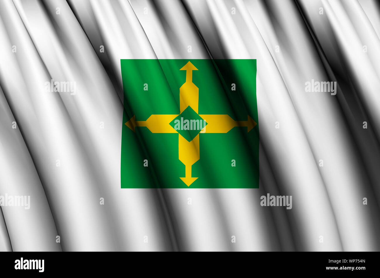 Distrito Federal waving flag illustration. Brazilian states. Perfect ...