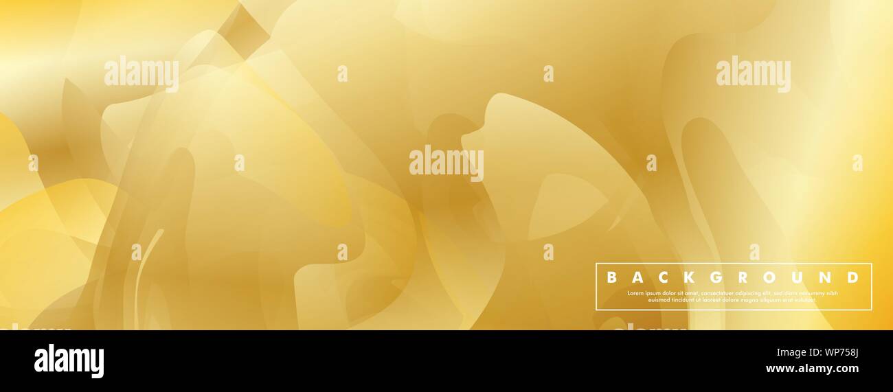 Abstract Background of Gold Gradients. The shape of a wavy liquid vector banner. illustration of ...
