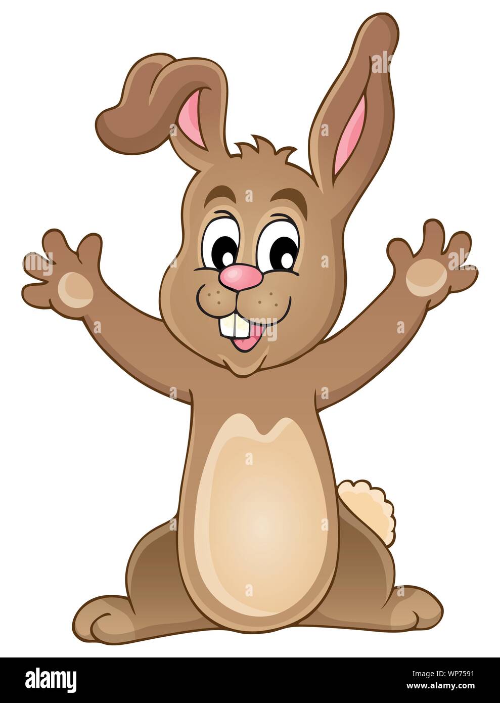 Young happy bunny Stock Vector Image & Art - Alamy