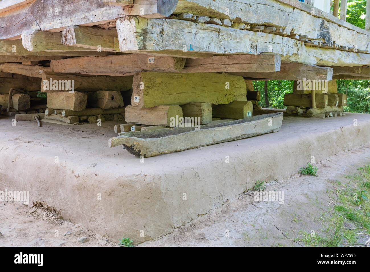 Traditional wooden house, Gilan's Rural Heritage Museum, Saravan, Rasht ...