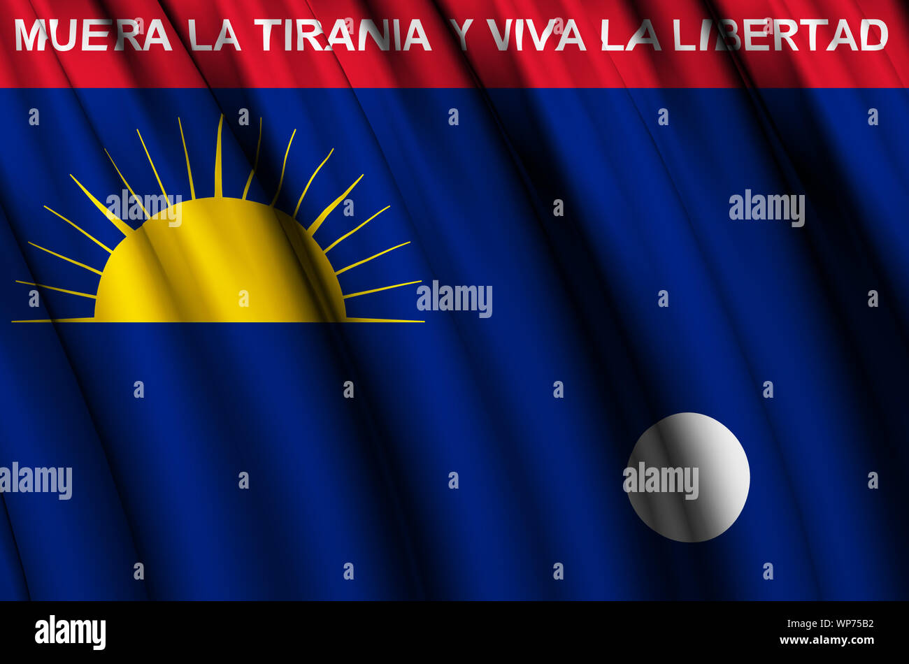Falcon waving flag illustration. Regions of Venezuela. Perfect for ...