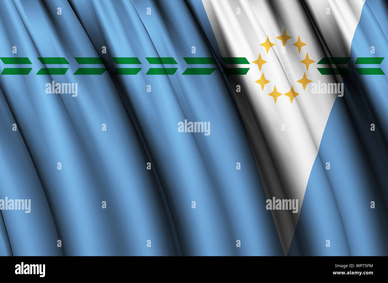 Formosa waving flag illustration. Regions of Argentina. Perfect for ...