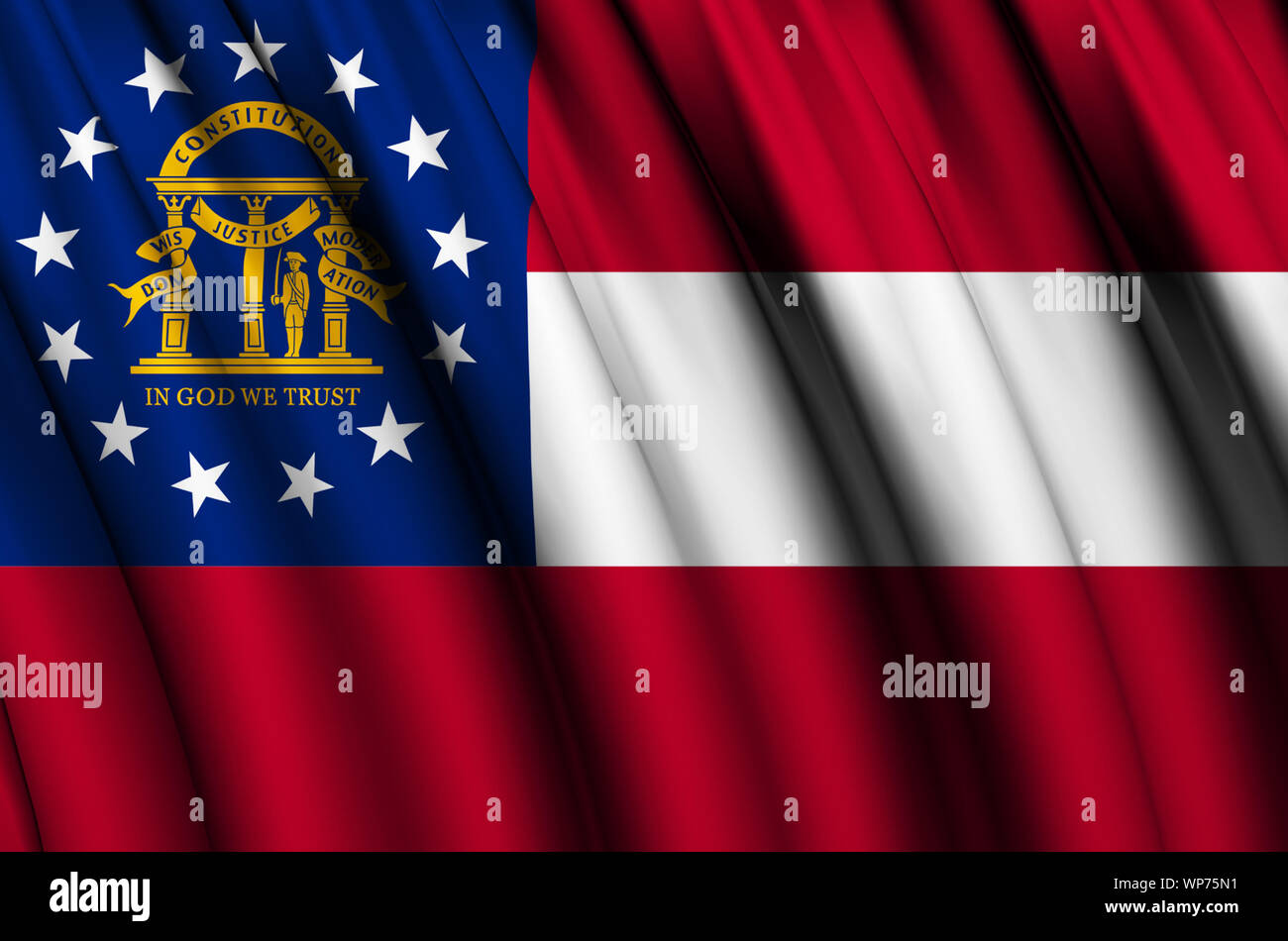 Georgia waving flag illustration. US states. Perfect for background and ...