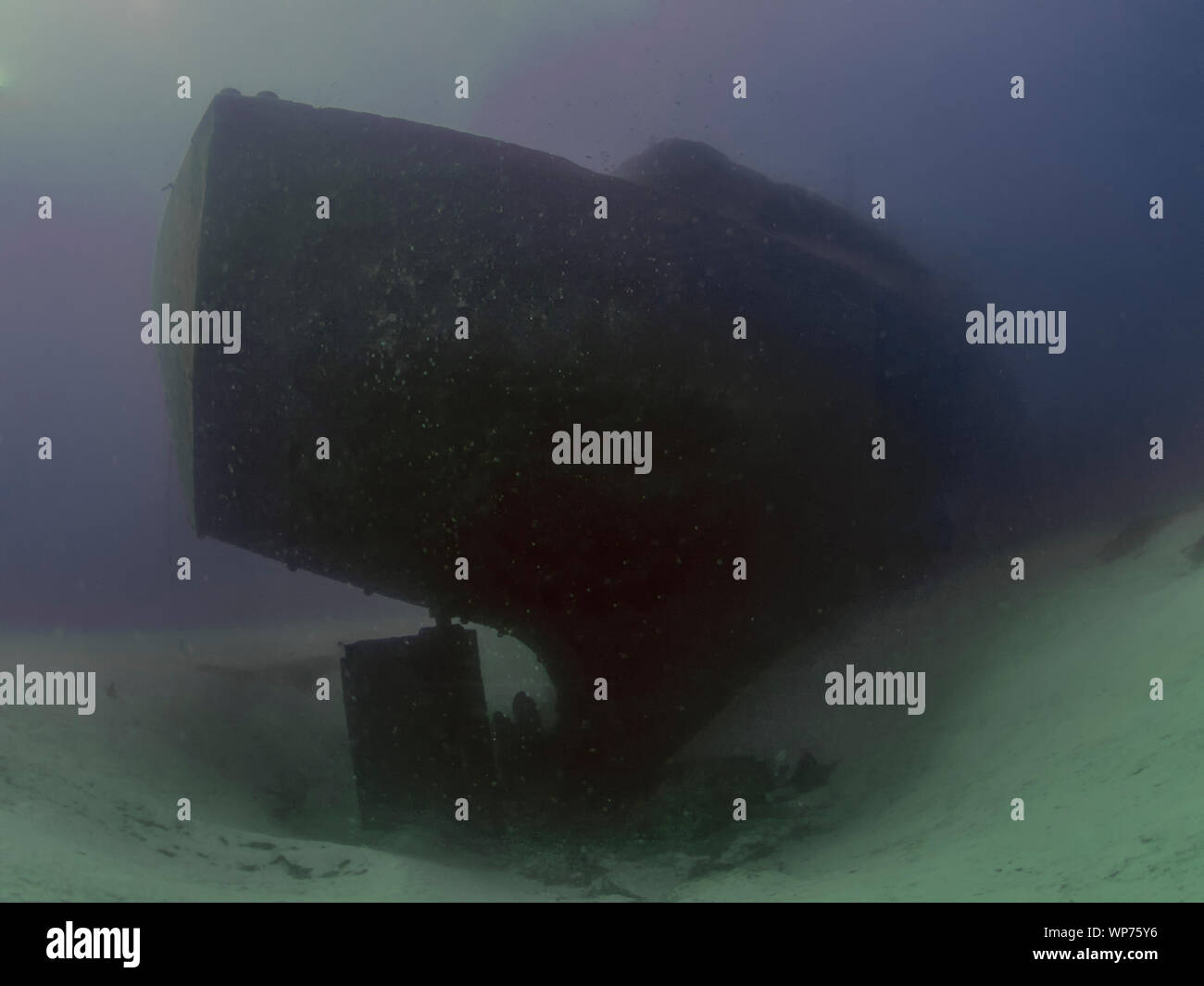 The wreck of the Um El Faroud off the coast of Malta Stock Photo - Alamy