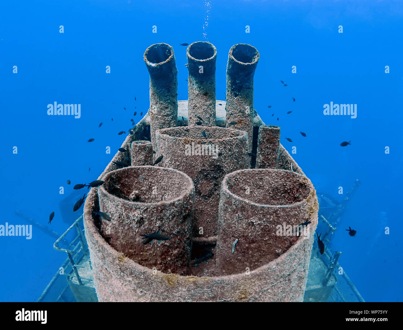 The wreck of the Um El Faroud off the coast of Malta Stock Photo - Alamy