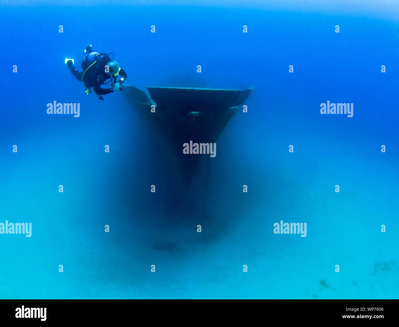 The wreck of the Um El Faroud off the coast of Malta Stock Photo - Alamy