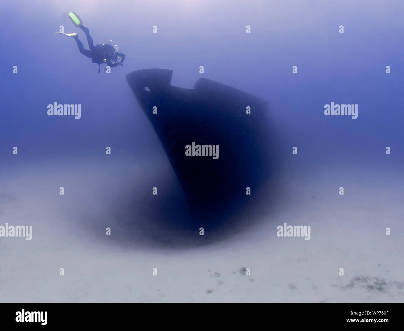 The wreck of the Um El Faroud off the coast of Malta Stock Photo - Alamy