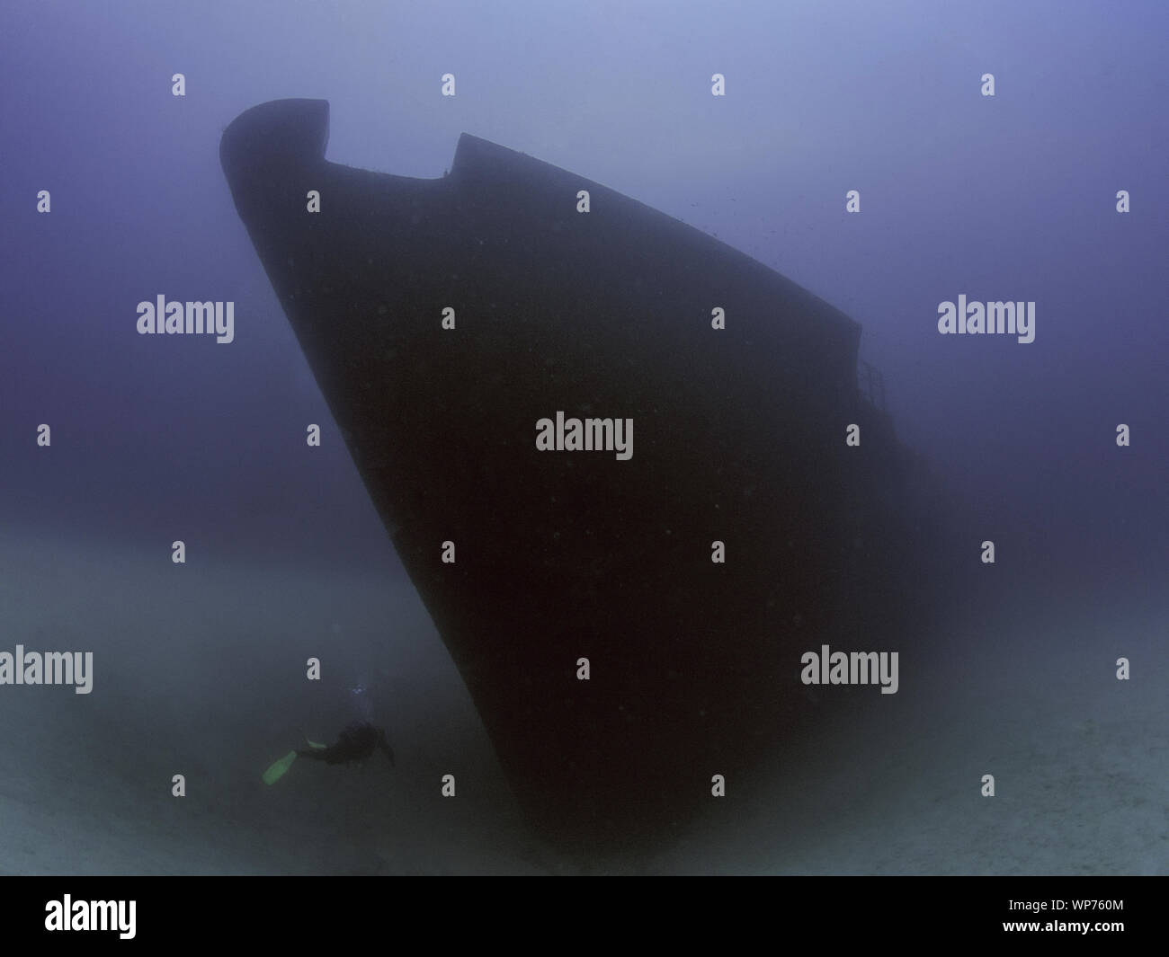 The wreck of the Um El Faroud off the coast of Malta Stock Photo - Alamy