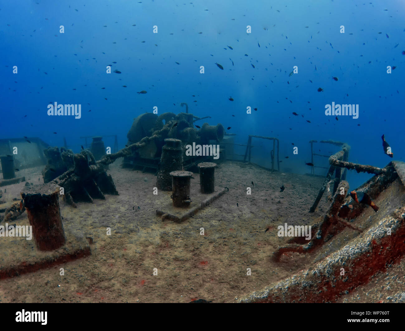 The wreck of the Um El Faroud off the coast of Malta Stock Photo - Alamy