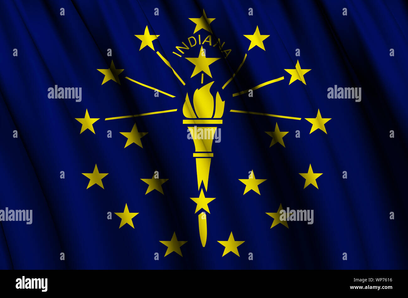 Indiana waving flag illustration. US states. Perfect for background and ...