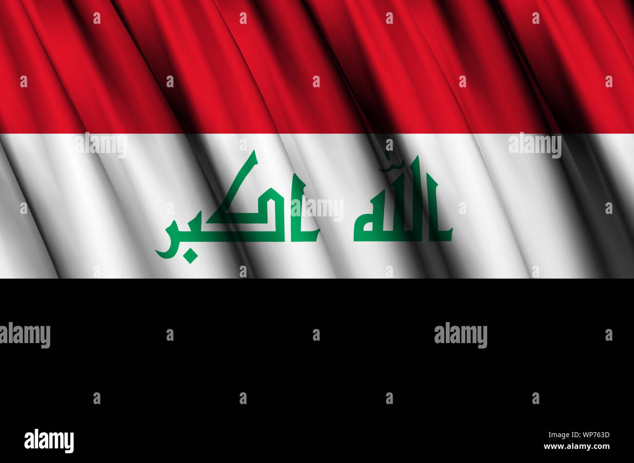 Iraq waving flag illustration. Countries of Asia. Perfect for ...