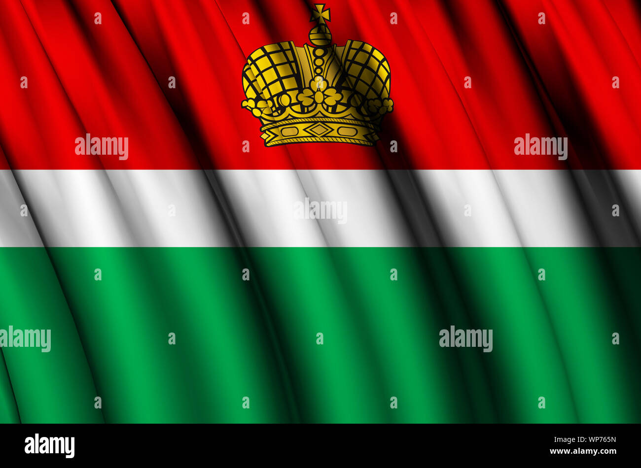 Kaluga waving flag illustration. Regions of Russia. Perfect for ...