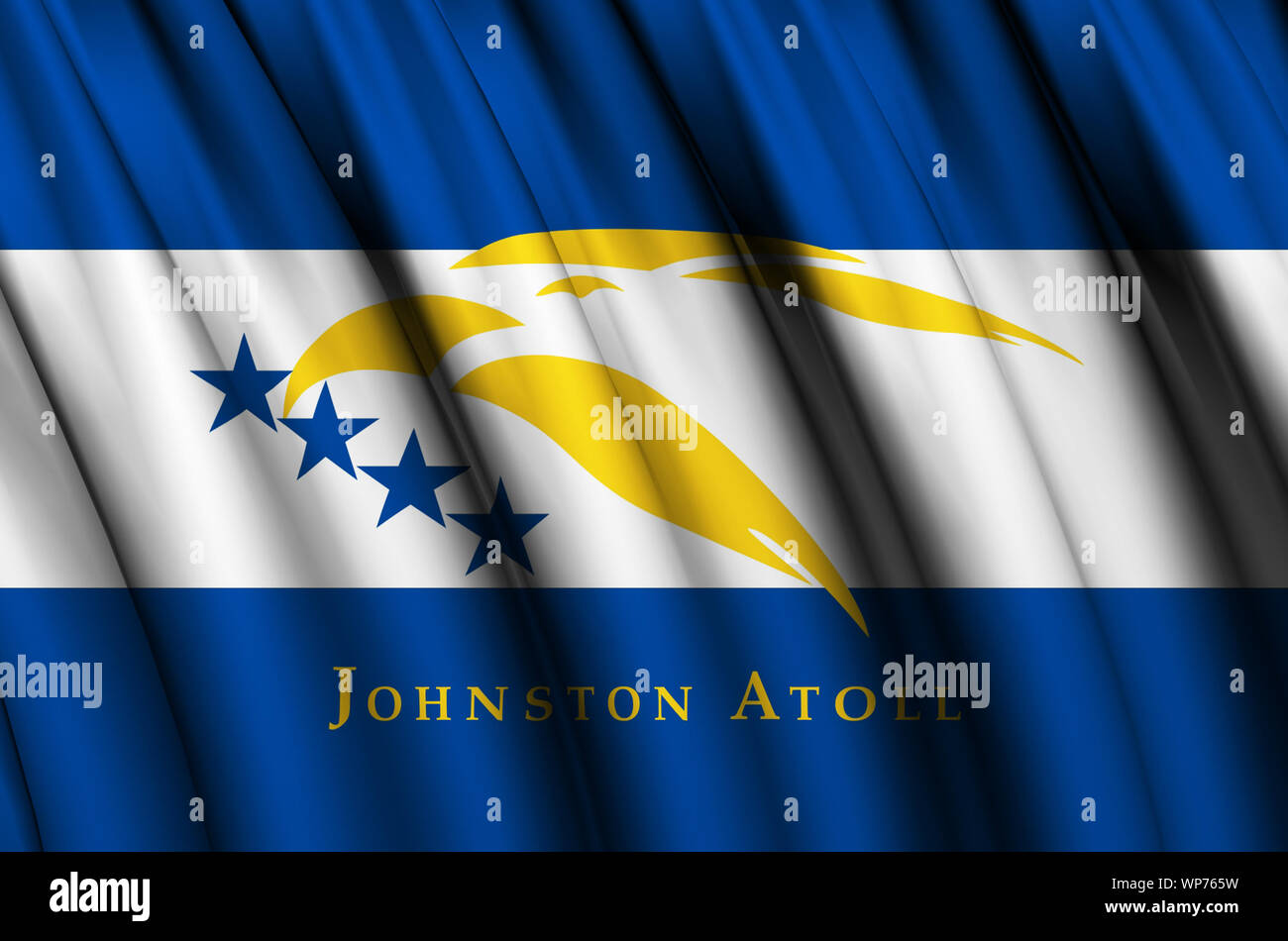 Johnston Atoll waving flag illustration. Regions and Cities of the ...