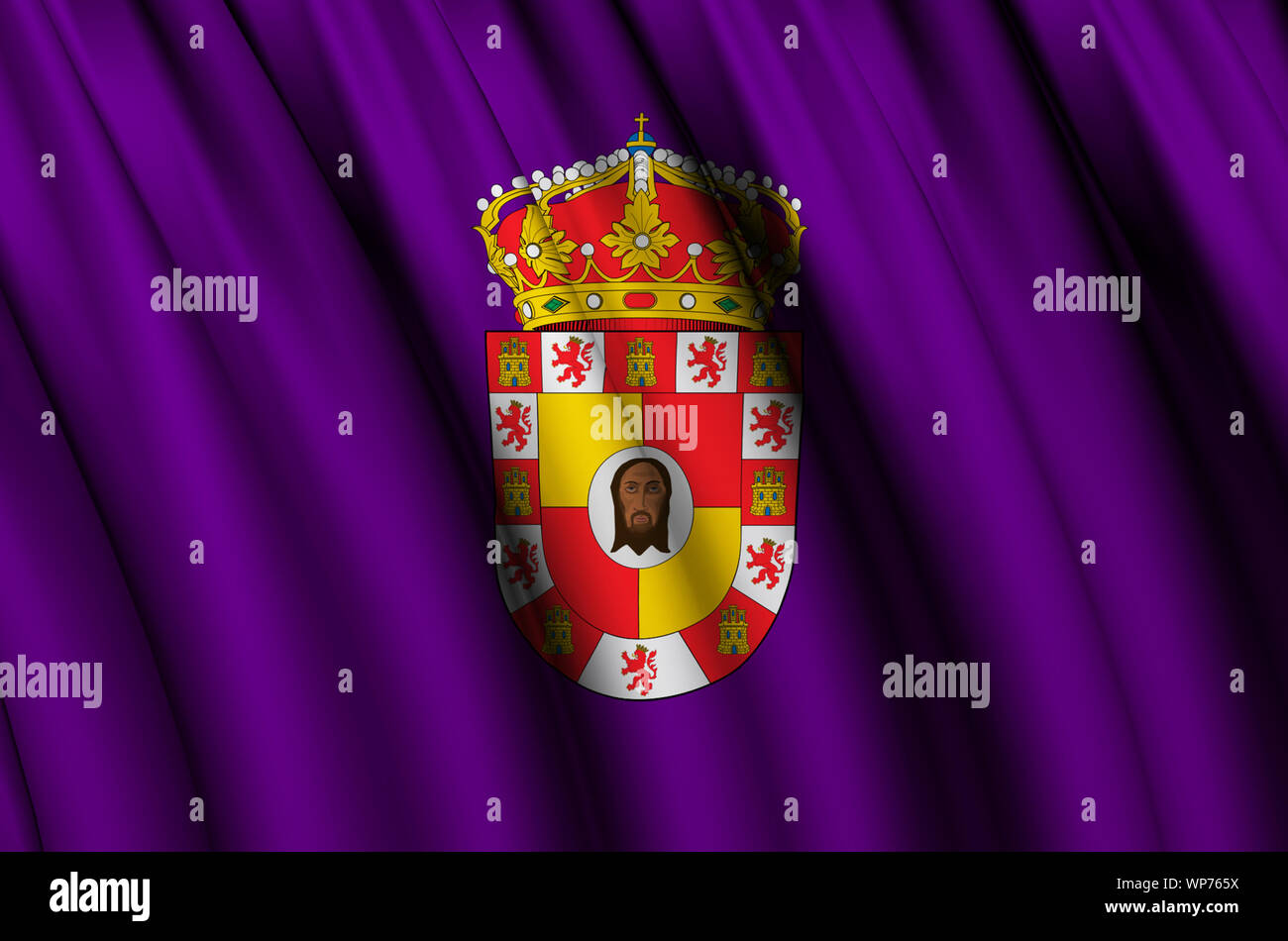 Jaen waving flag illustration. Regions and cities of Spain. Perfect for ...