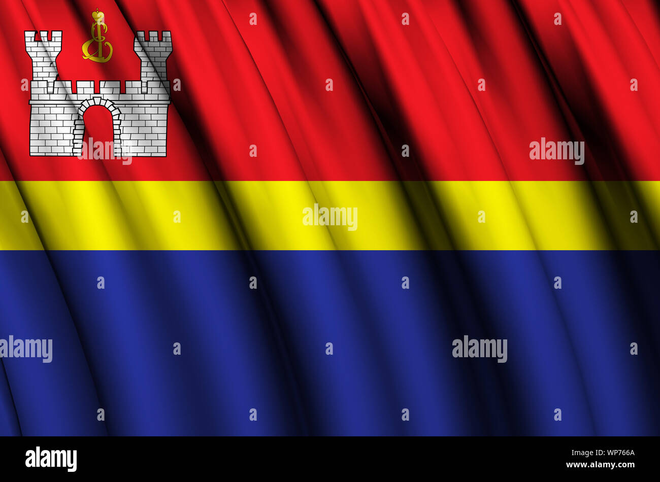 Kaliningrad waving flag illustration. Regions of Russia. Perfect for ...
