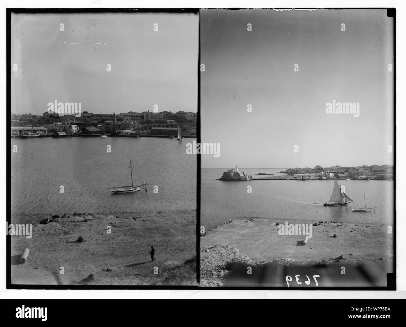 Looking across harbour Black and White Stock Photos & Images - Alamy