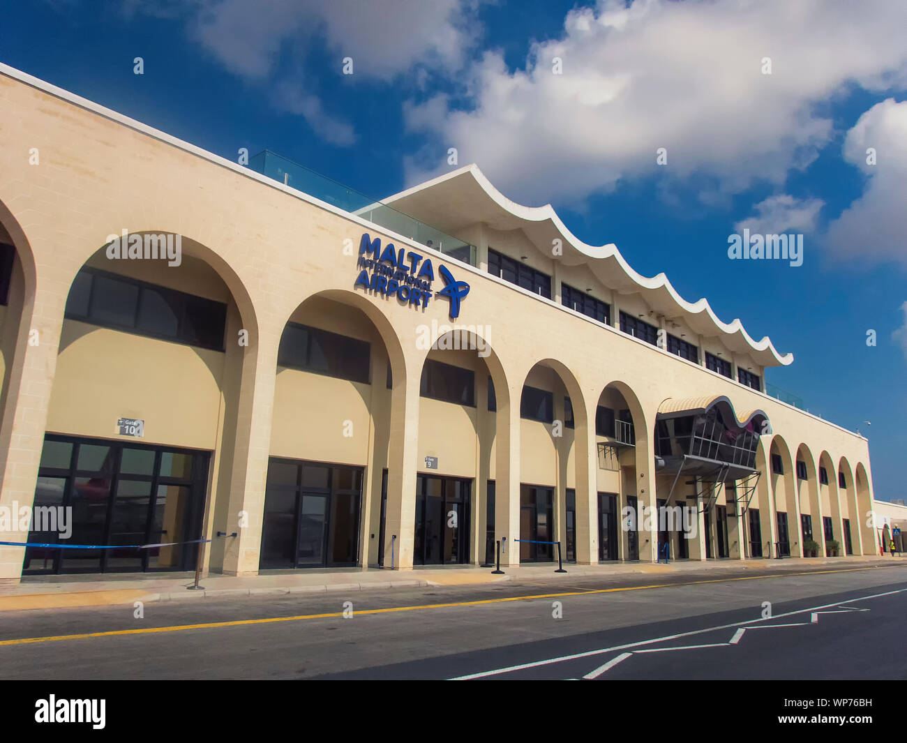 Malta International Airport on the site of the former military base of ...