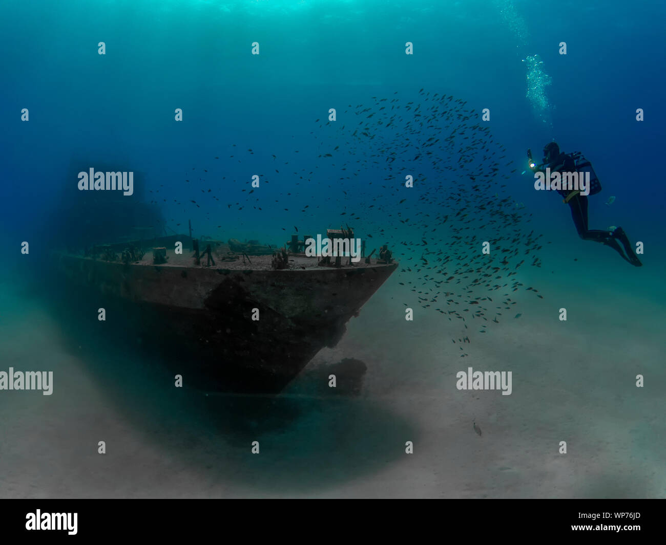 The wreck of the P31 Patrol Boat in Comino, Malta Stock Photo - Alamy