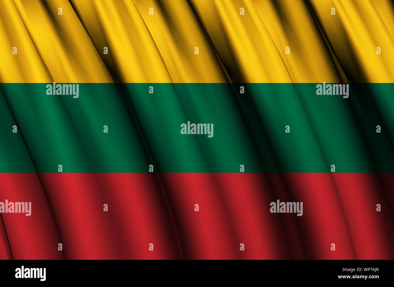 Lithuania waving flag illustration. Countries of Europe. Perfect for ...