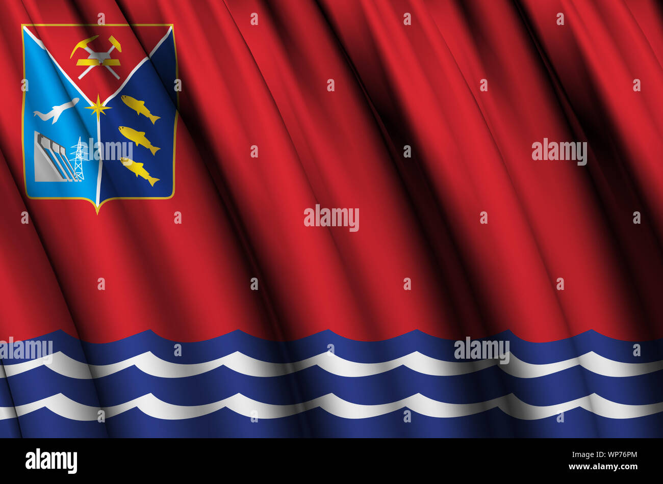 Magadan waving flag illustration. Regions of Russia. Perfect for ...