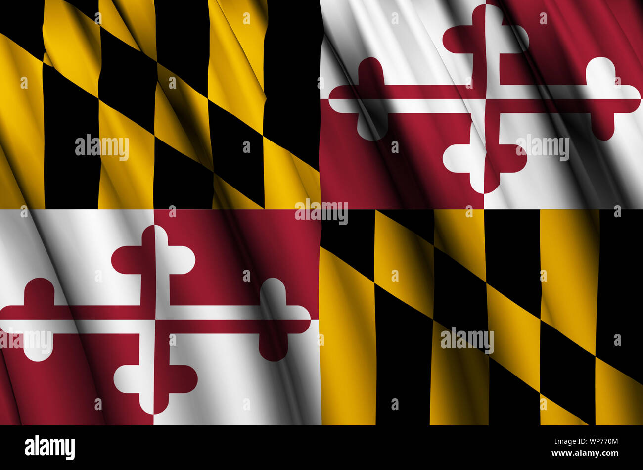 Maryland waving flag illustration. US states. Perfect for background ...