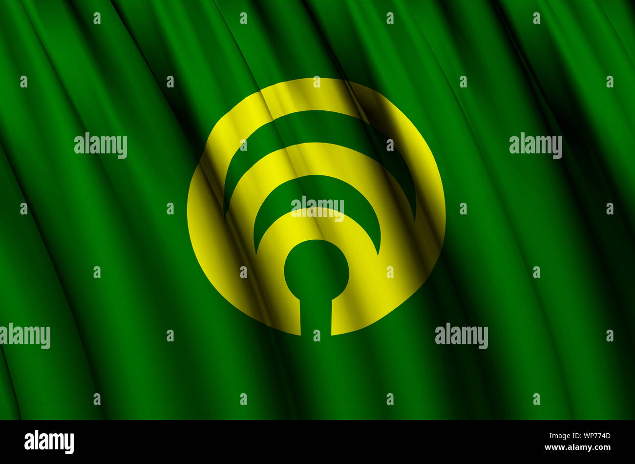 Mikasa waving flag illustration. Regions of Japan. Perfect for ...