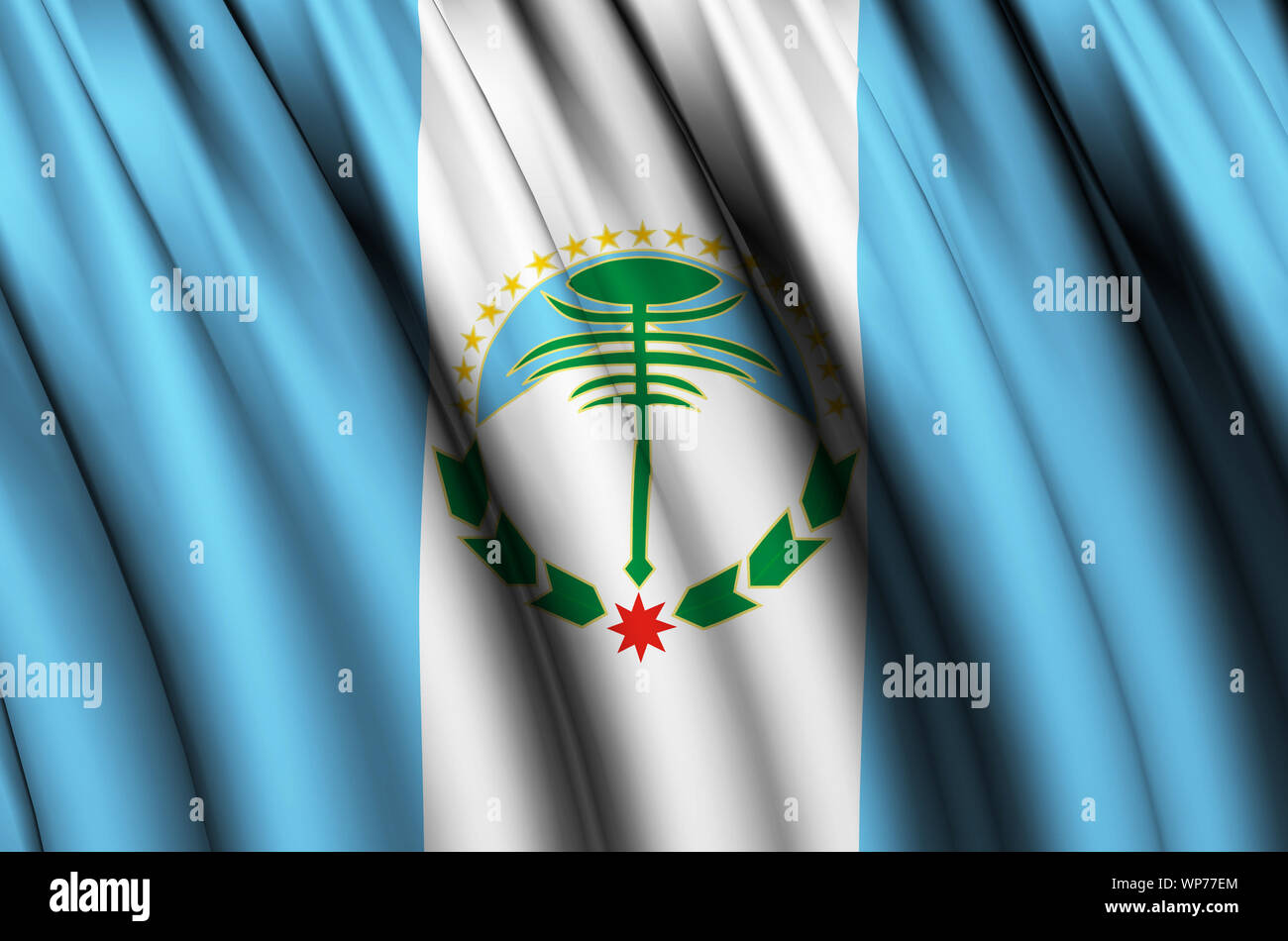 Neuquen waving flag illustration. Regions of Argentina. Perfect for ...