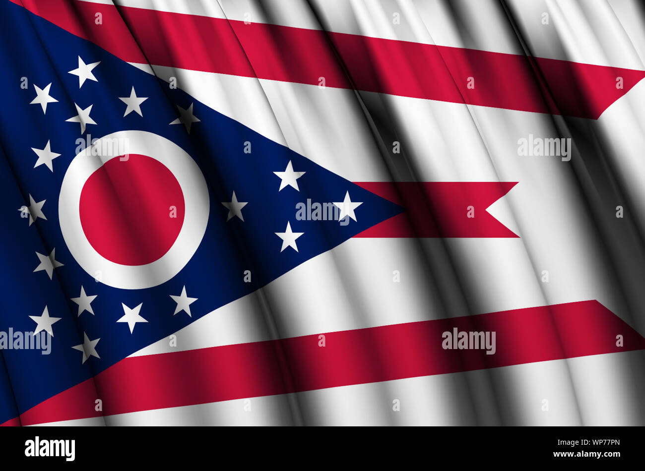 Ohio waving flag illustration. US states. Perfect for background and ...