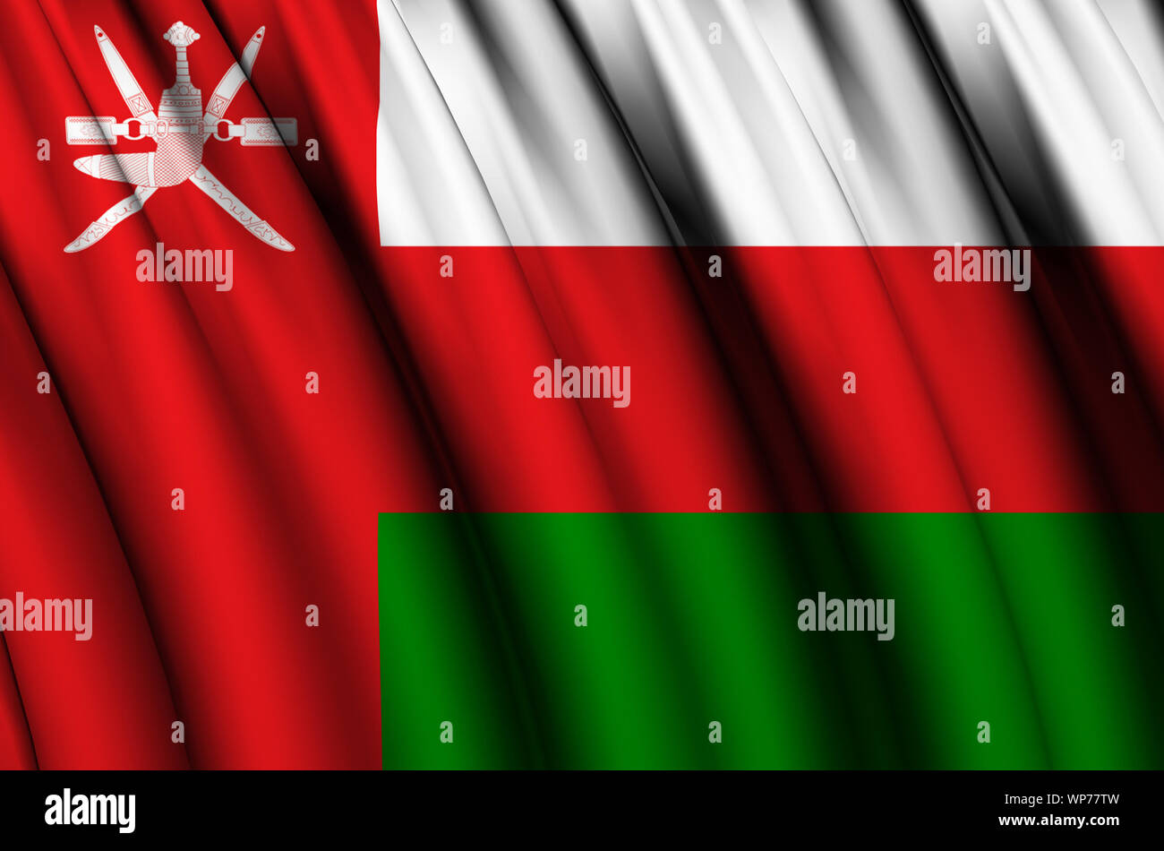 Oman waving flag illustration. Countries of Asia. Perfect for ...