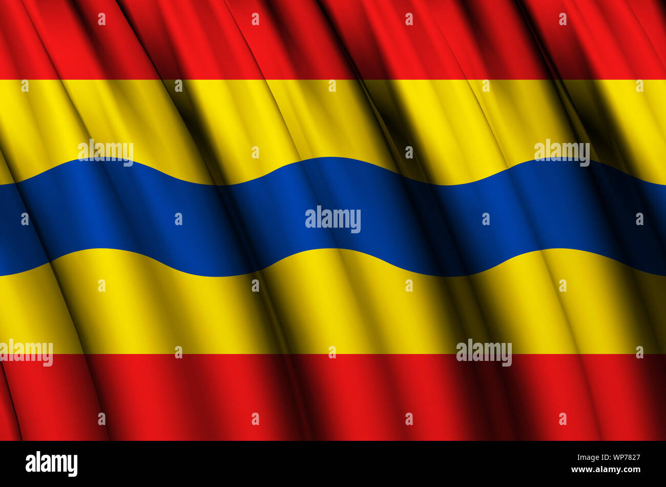 Overijssel waving flag illustration. Regions of the Netherlands ...