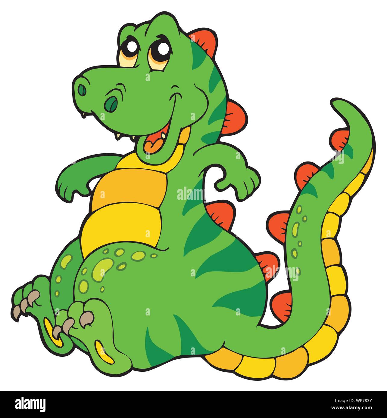 Cute sitting dinosaur Stock Vector Image & Art - Alamy