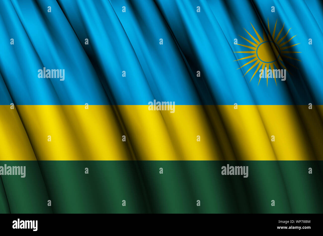 Rwanda waving flag illustration. Countries of Africa. Perfect for ...
