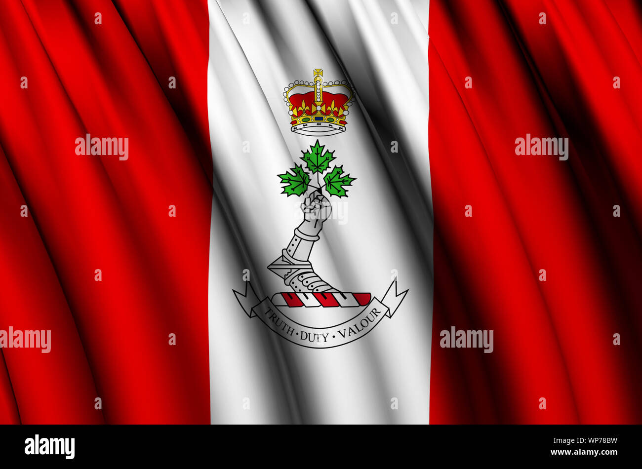 Royal Military College Of Canada waving flag illustration. States ...