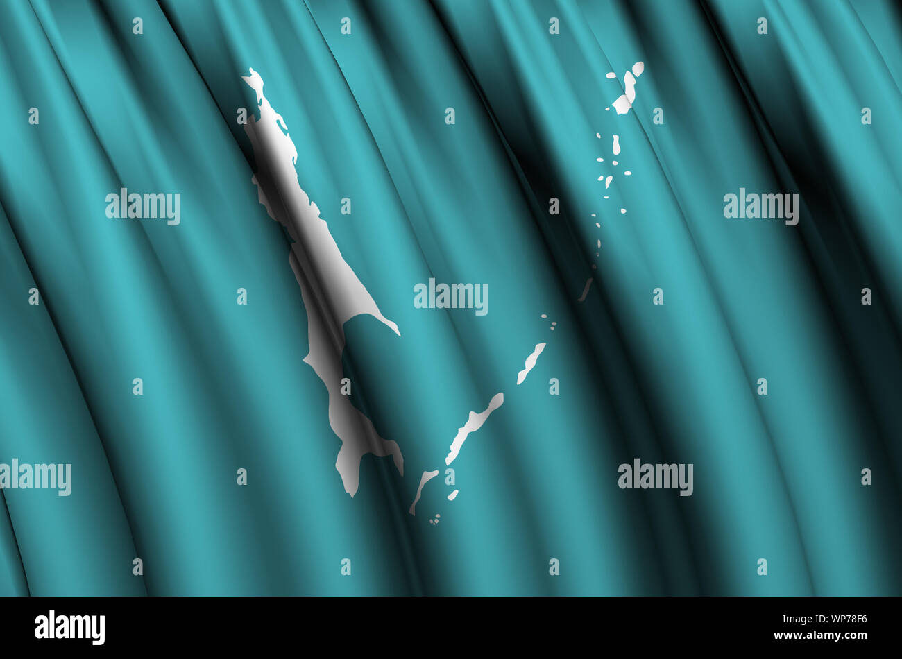 Sakhalin waving flag illustration. Regions of Russia. Perfect for ...