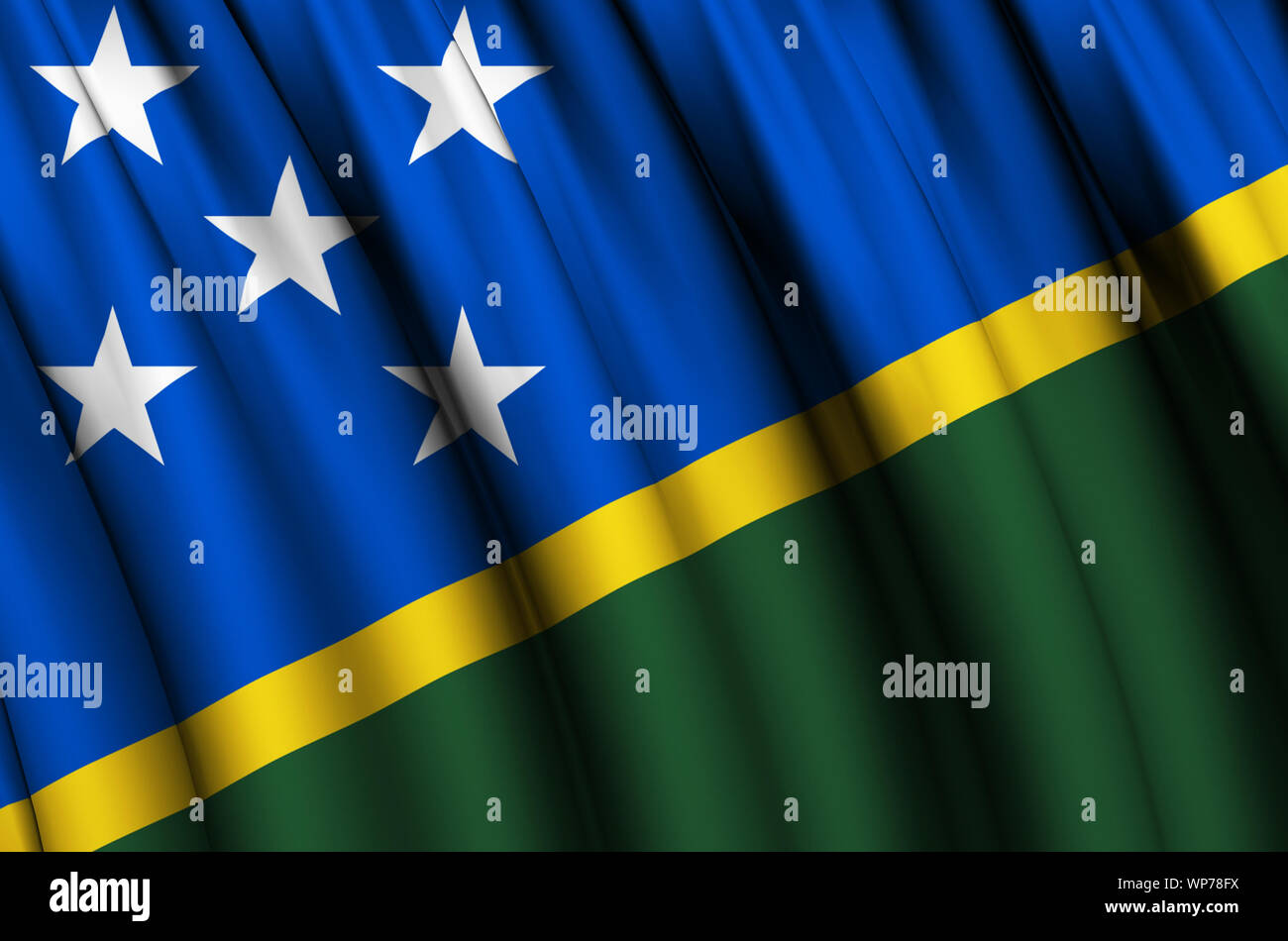 Salomon Islands waving flag illustration. Countries of Australia and ...