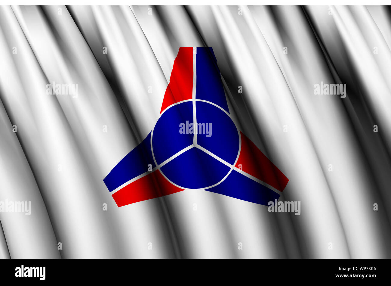 Sarufutsu waving flag illustration. Regions of Japan. Perfect for ...