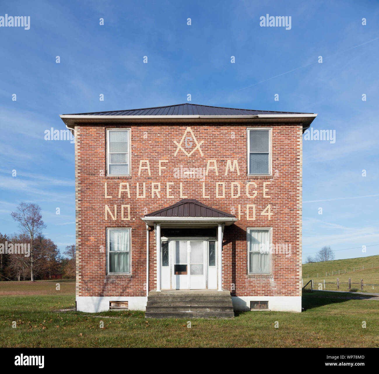 Laurel Lodge #104, a Masonic hall in Danese, West Virginia Stock Photo ...