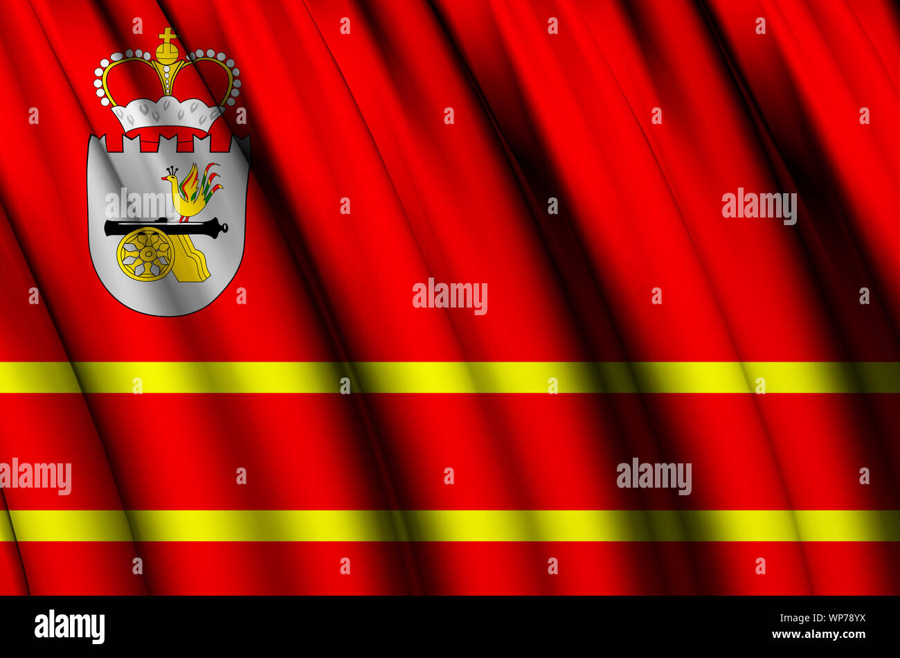 Smolensk waving flag illustration. Regions of Russia. Perfect for ...