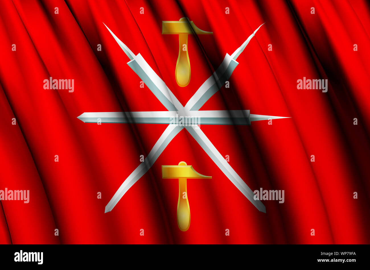 Tula waving flag illustration. Regions of Russia. Perfect for ...