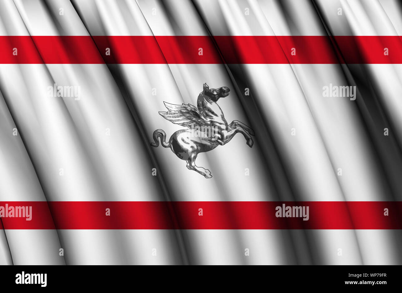 Tuscany waving flag illustration. Regions of Italy. Perfect for ...